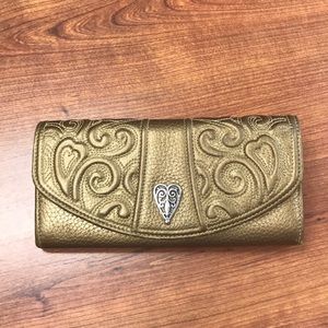 Brighton Bags | Black Leather Wallet With Beaded Details | Poshmark